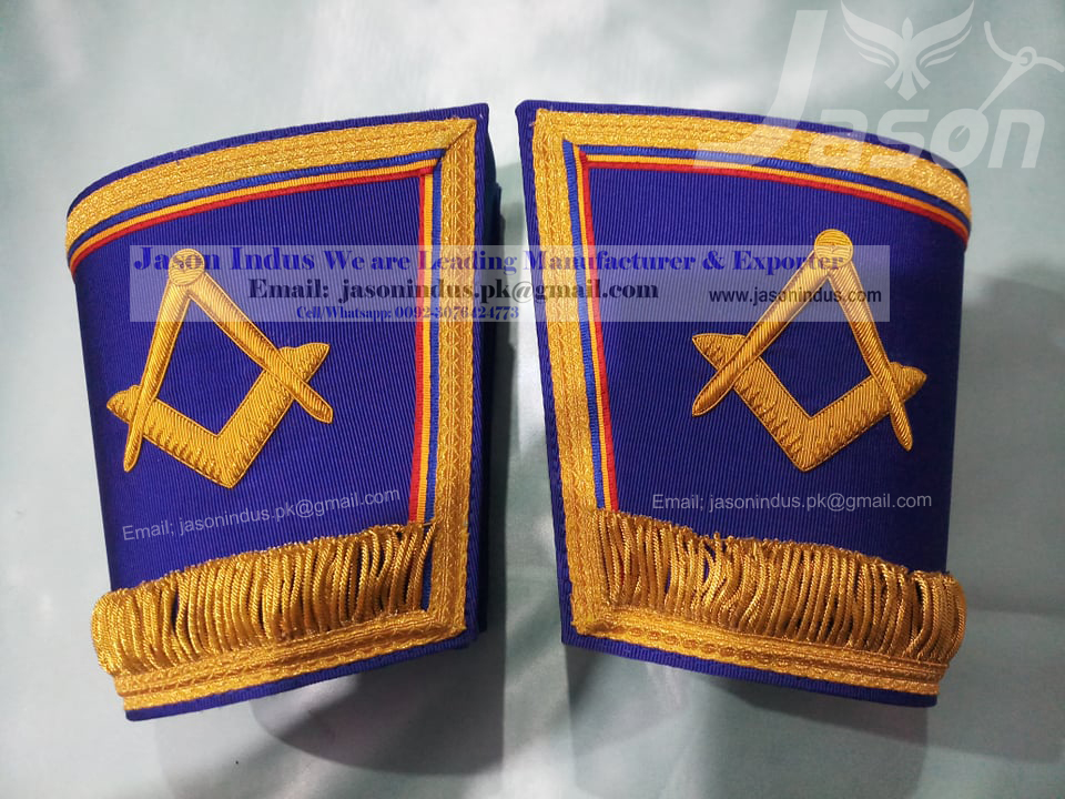 Regalia Grand Lodge Officer Gauntlets Hand Embroidery Work